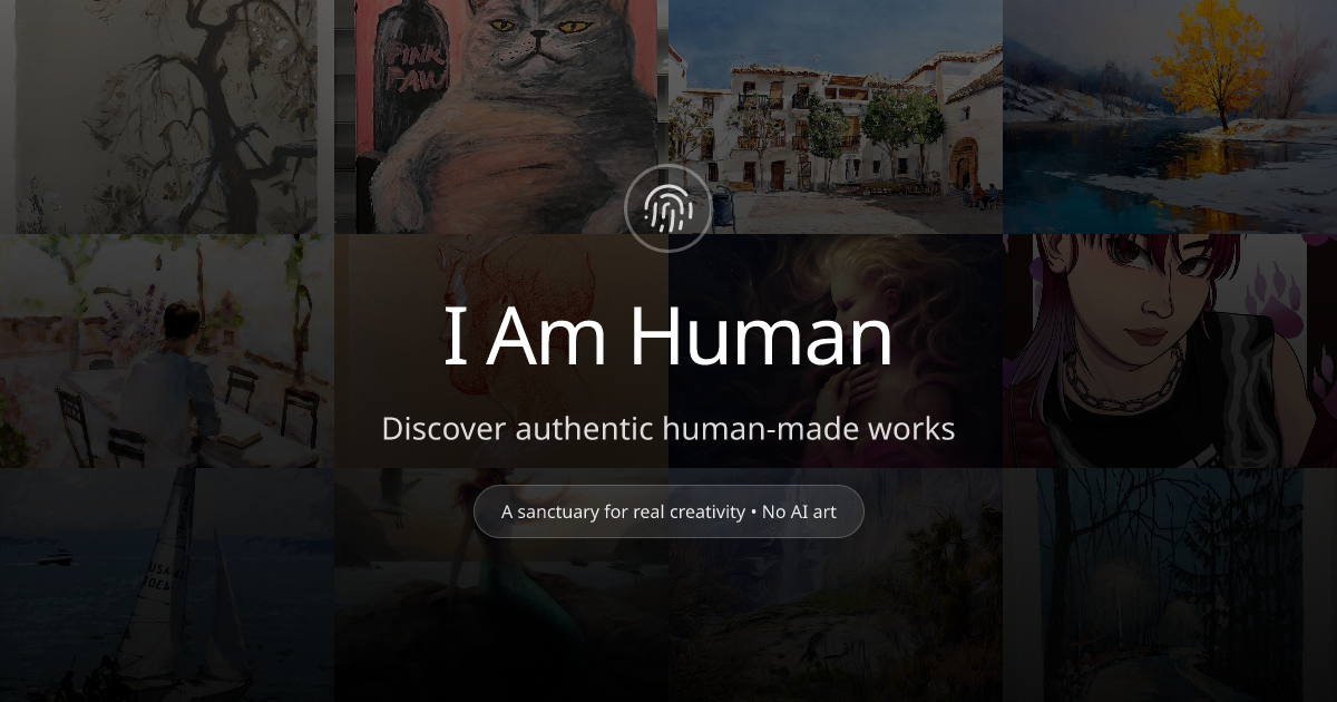 I Am Human - Discover Authentic Human-Made Works